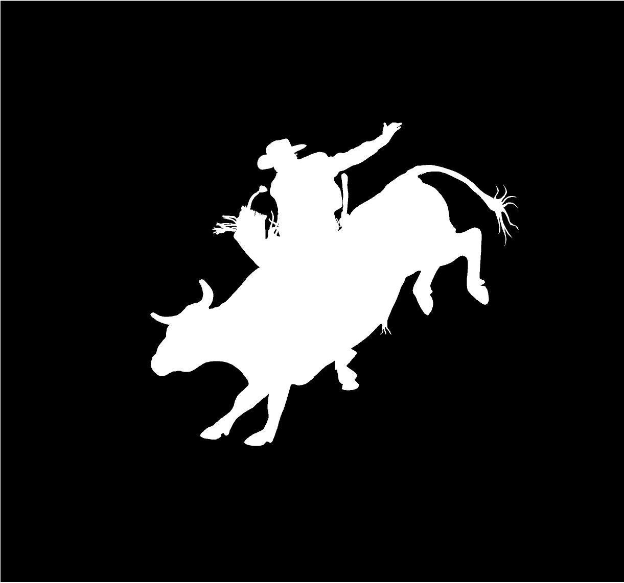 Cowboy Bull Rider Car Decal or Laptop Decal by VinylOnTheGo