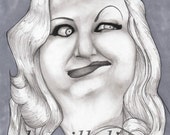 Items similar to Hatchet Face original 8.5 x 11 drawing on Etsy