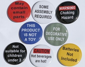 100 Assorted 1 inch Buttons Pinbacks Badges