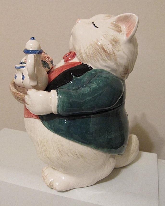 Very Snooty Cat Butler Tea Madame Vintage 1988 Fitz and