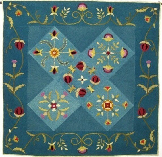 Nanny's Flower Garden Wool Applique Block of the Month Kit