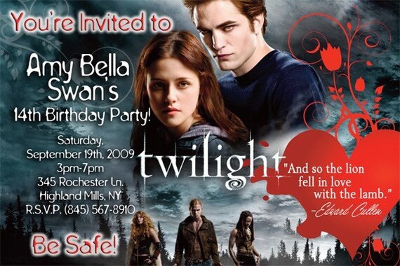 Twilight Party Invitation Template