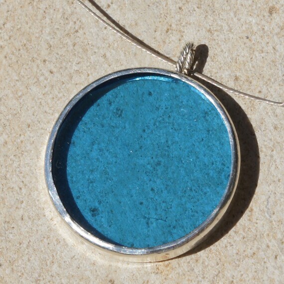 Items Similar To Blue Glass And Silver Necklace On Etsy