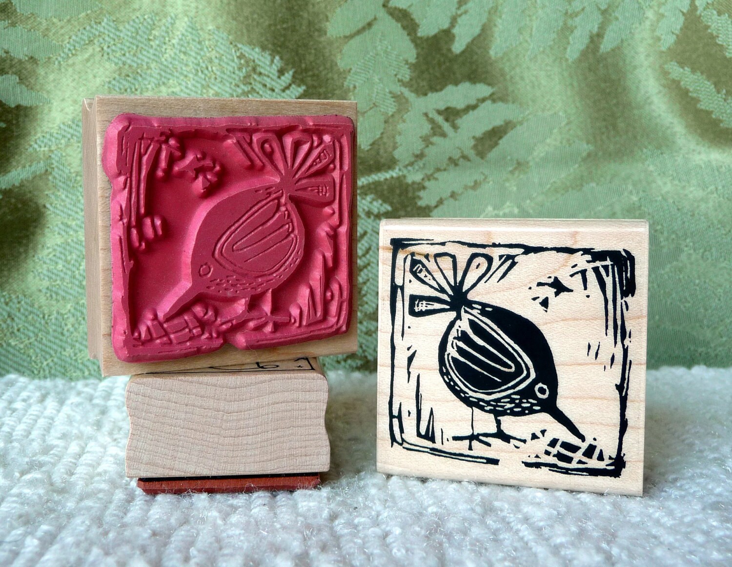 Bird rubber stamp from oldislandstamps