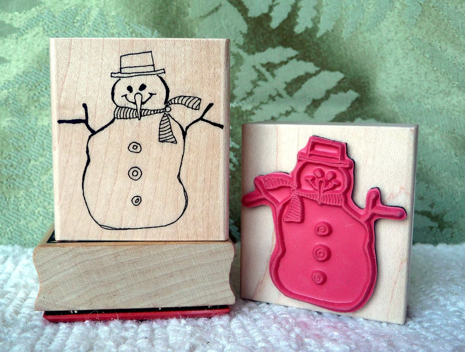 Snowman rubber stamp from oldislandstamps
