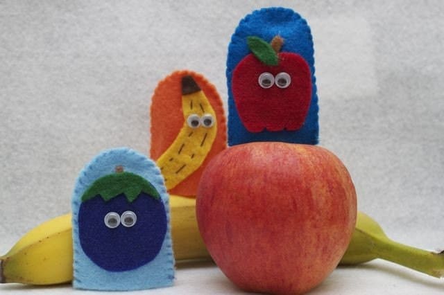 Fruit Medley Finger Puppets