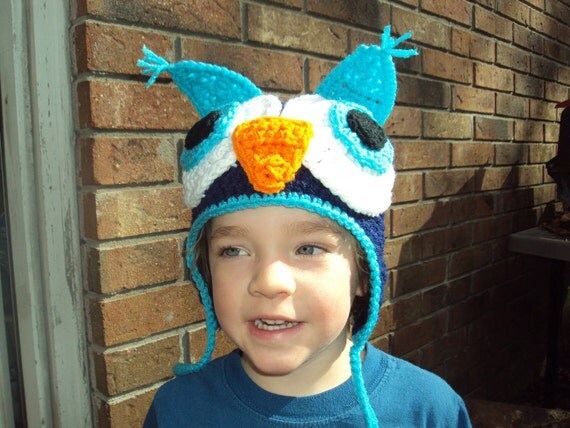 Hoot Hat Crochet PDF Pattern All Sizes Instant by TheNeedleNerd