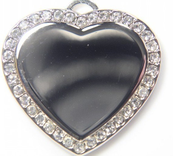 Personalized Photo Engraved Cubic Heart Pendant Mother's