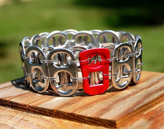 RED BULL Soda Tab Bracelet by All4HimCreations on Etsy