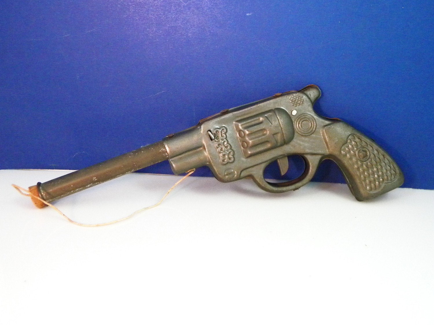 Toy Pop Gun Vintage Antique Revolver Style Cowboy