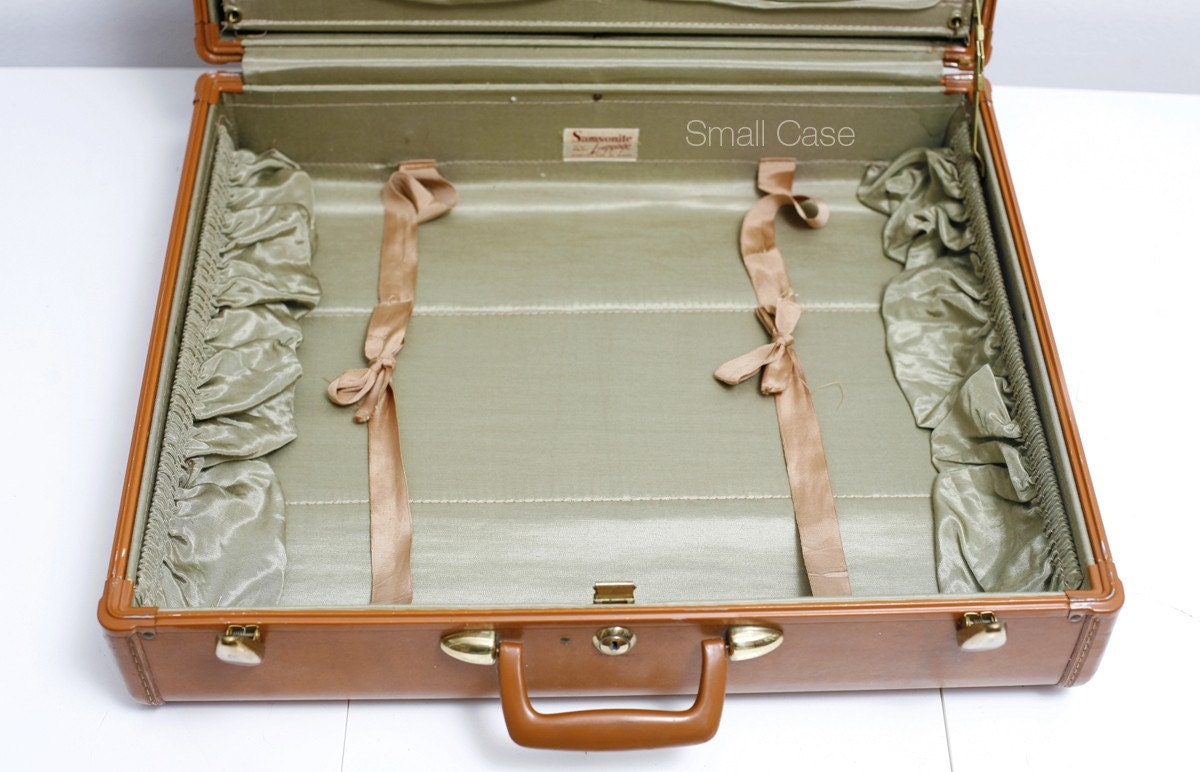 Tan Leather Samsonite Luggage Set