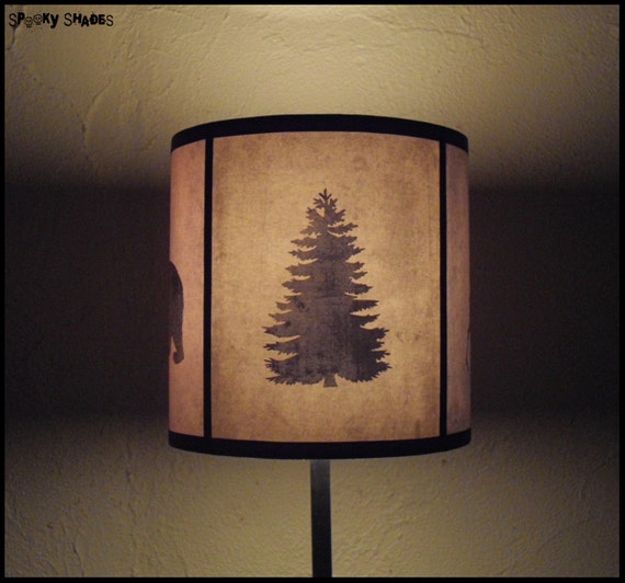 Woods Shadows lampshade lamp shade holiday home by SpookyShades