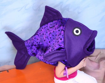 Lime green with Gold bubbles fish head costume one by LauriesGift