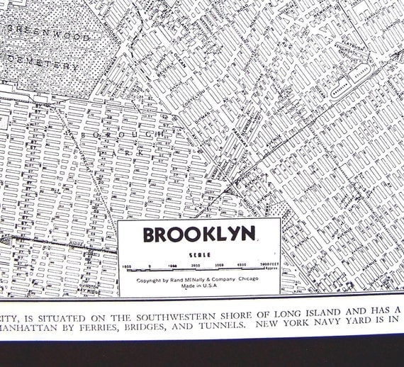 1940s Brooklyn Street Map
