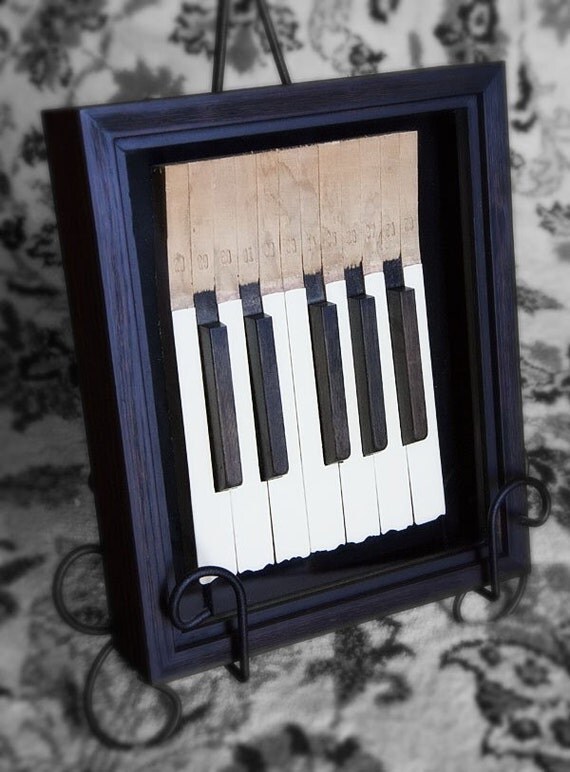 Items similar to Piano Keys in shadow box on Etsy
