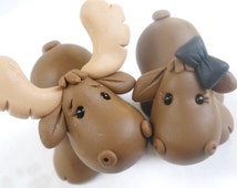 Unique moose cake toppers related items | Etsy
