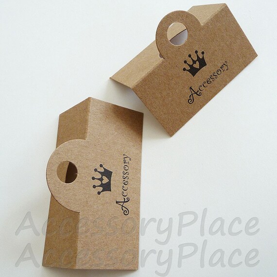 100 pcs of Brown Craft Card Tag for Accessories by AccessoryPlace