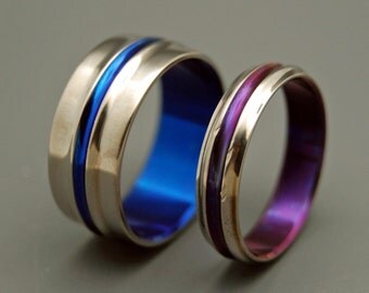 wedding rings titanium rings wood rings by MinterandRichterDes