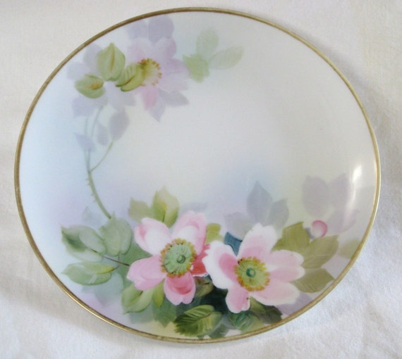 Antique Nippon Azalea Hand Painted Plate from 1911 Morimura