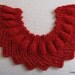 Lace Collar or Scarf knitting pattern Candy Apple Red design