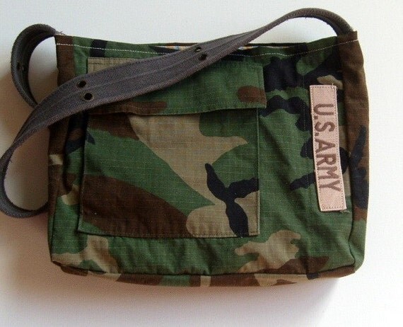 military purse repurposed from an army bdu reuse totally