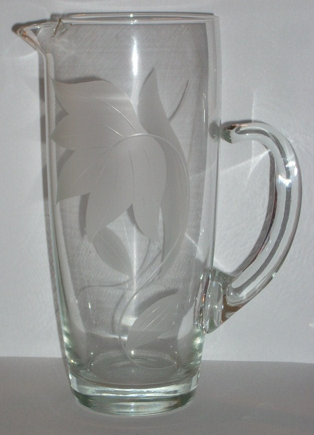 Mid Century Frosted Blown Glass Pitcher – Haute Juice