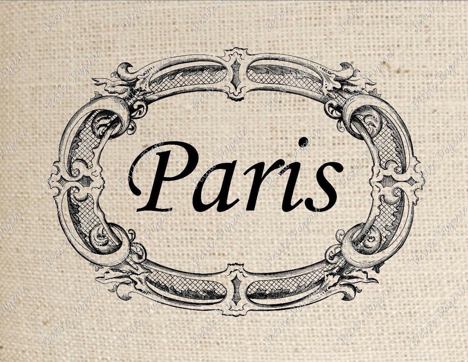 Paris Sign Digital Download or Iron on Transfer