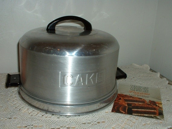 Vintage Kromex Aluminum Cake Carrier Plate & Dome Lid Vintage Kromex Aluminum Cake Carrier Plate & Dome Lid