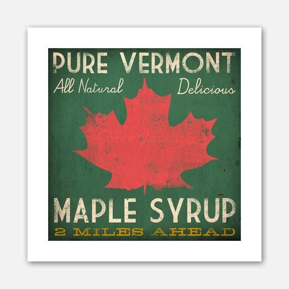 VERMONT MAPLE SYRUP Rustic Road Sign Graphic by nativevermont