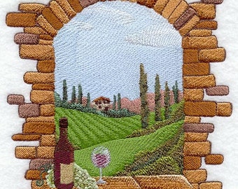 WOLF SILHOUETTE SCENE Machine Embroidered by AzEmbroideryBarn