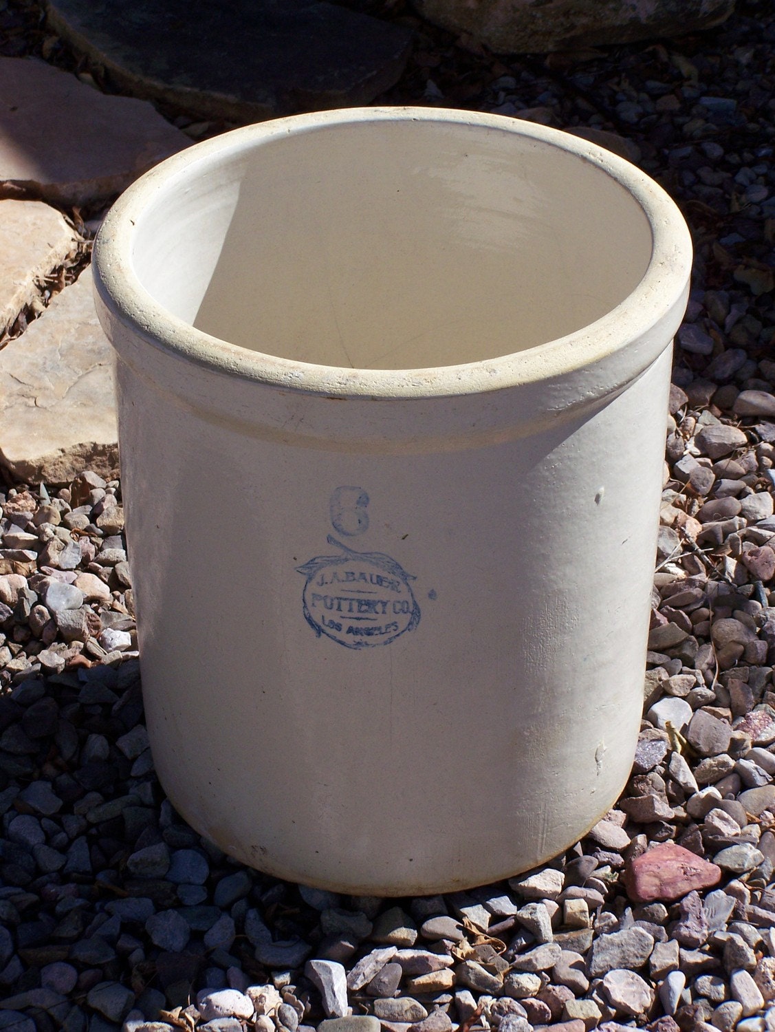 Vintage J.A. Bauer Stoneware CROCK