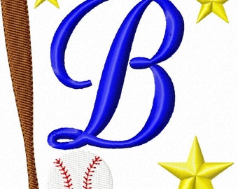 Baseball Stitch Applique Font Set Machine Embroidery Design