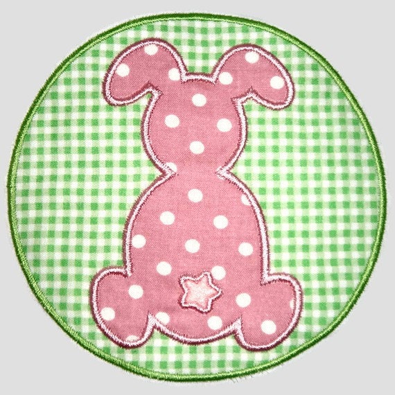 Circle Bunny Applique Design by SimplySweetEmbroider on Etsy
