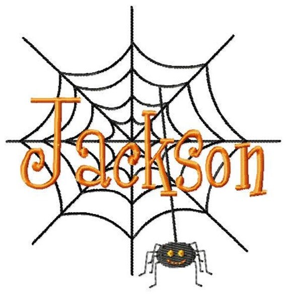 Spider Web Machine Embroidery Design Single