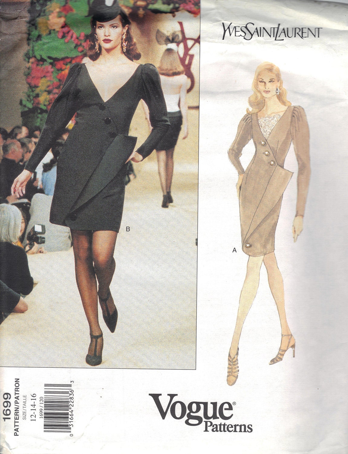 Yves Saint Laurent Vogue Patterns 1699