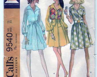 Vintage 1963 Vogue 5972 Sewing Pattern Misses' Wrapped