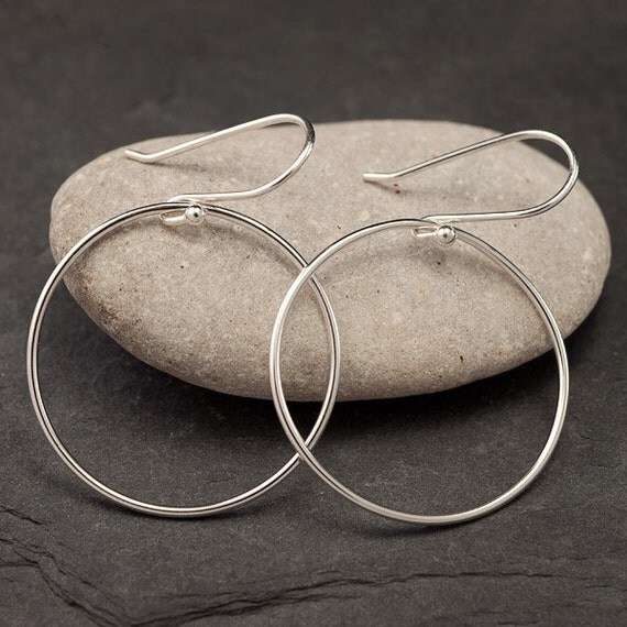 Large Silver Hoops Silver Hoop Earrings Large Hoop Earrings