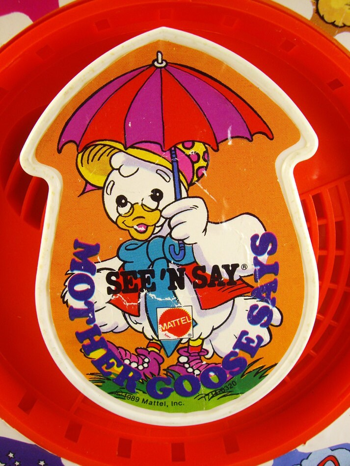 Mattel See N Say Mother Goose Says 1989 Made in Mexico Mattel See N Say Mother Goose Says 1989 Made in Mexico