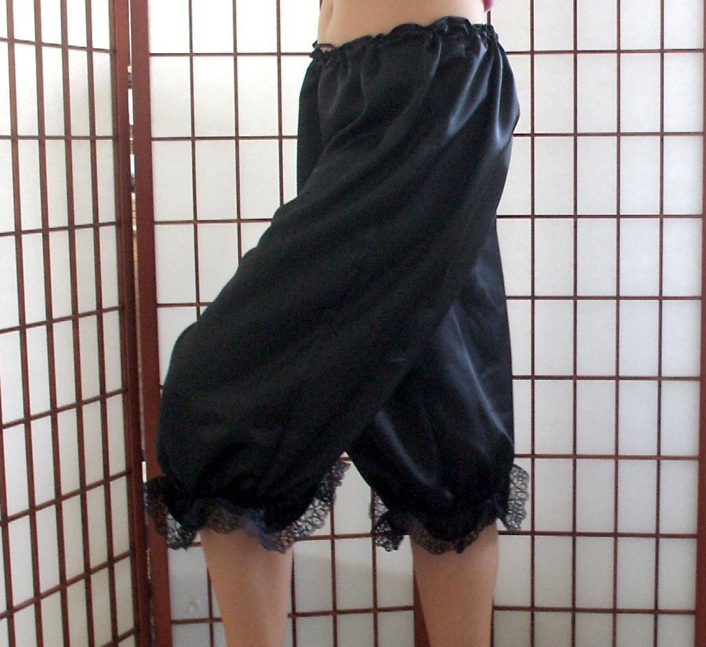 Womens Satin Bloomers with Lace trim XS XLg by joyfulbydesign