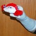 Red Haired Girl Sock Puppet with Braids