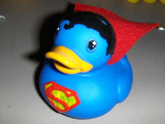 Items similar to Superhero DC Superman Rubber Duck Parody Ducky on Etsy