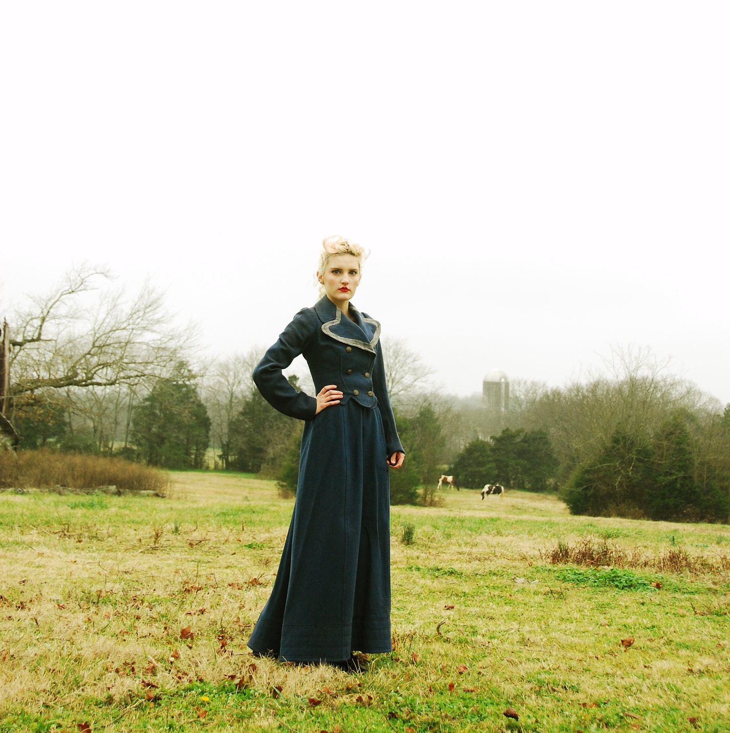 RESERVED 1800s Victorian Walking Suit Wool by SHOPPOMPOMVINTAGE