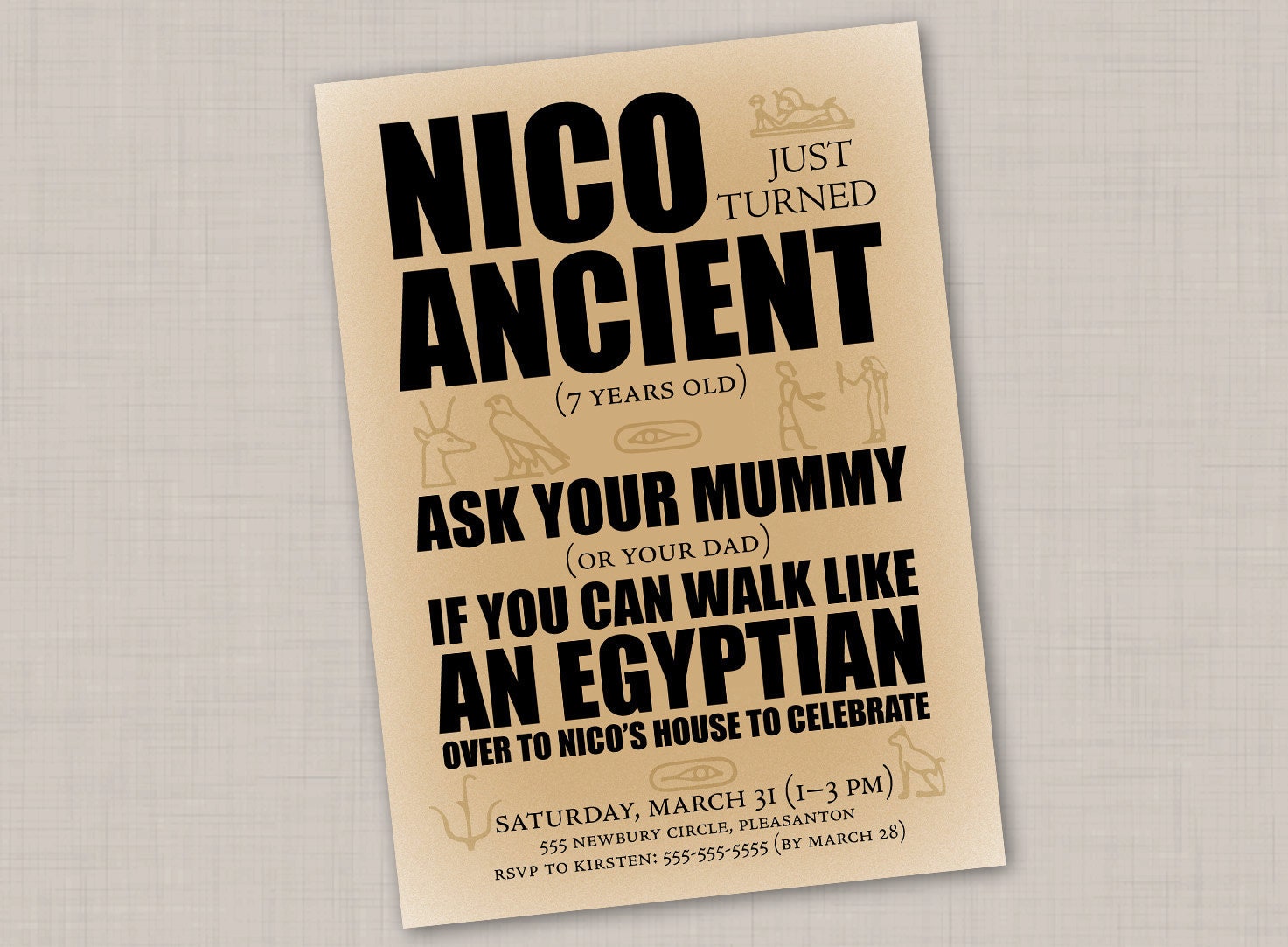 Ancient Party Invitation