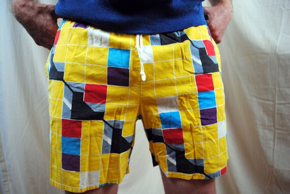 Vintage 80s Mens Swim Trunks Short Shorts By Rogueretro On Etsy