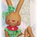 Soft Bunny Rabbit Pattern Softie Pattern Whimsy Doll Cloth