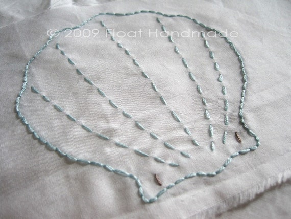 Items similar to Scallop Shell PDF Embroidery Pattern on Etsy