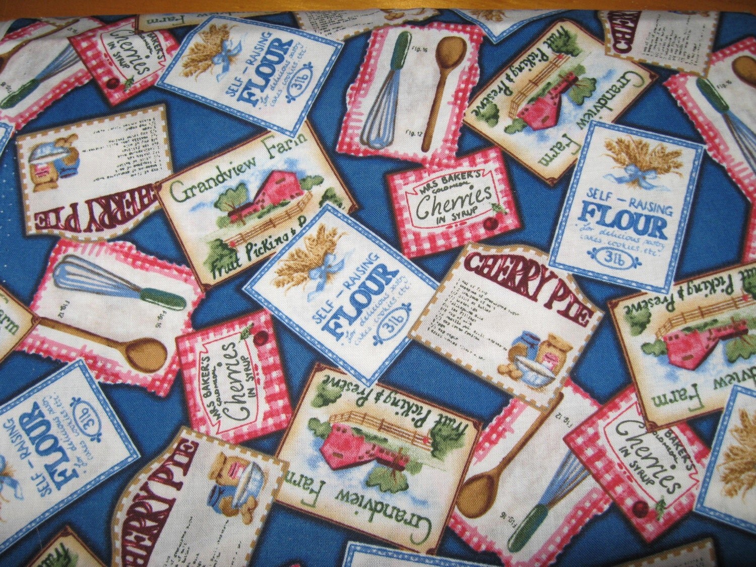 Cooking theme fabric by LadybugsShoppe on Etsy