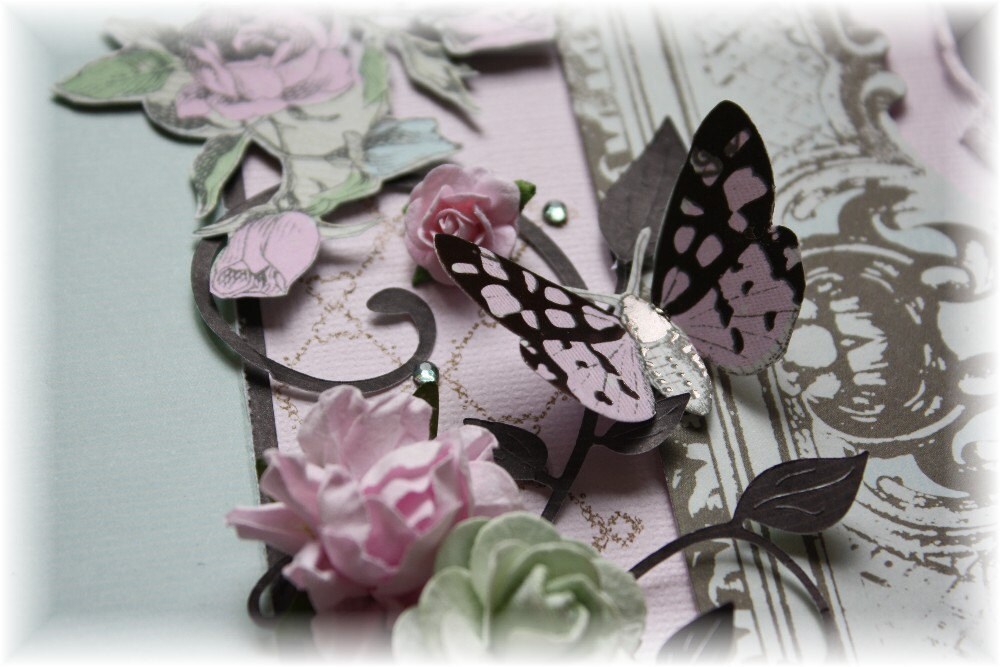 Shabby Chic Premade 12x12 Scrapbook LayoutParisFranceEiffel