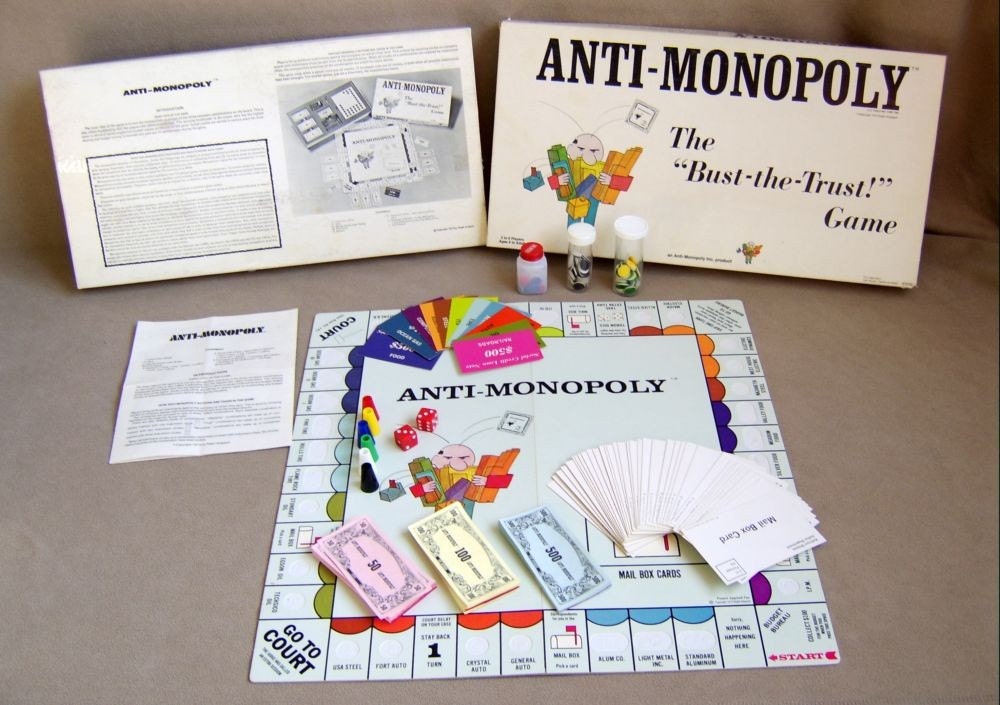 Vintage 1973 Anti-Monopoly Board Game by oldefrontporch on Etsy