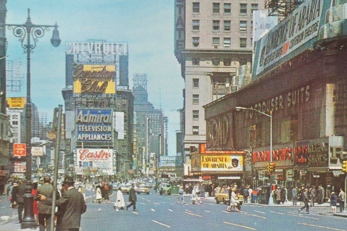 Times Square New York 1960s Vintage Postcard